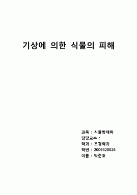 기상(기후)에 의한 식물의 피해-1페이지