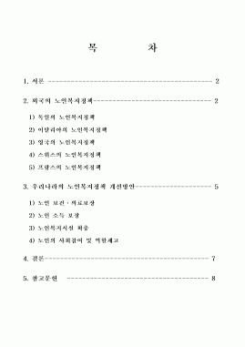  선진국의 노인복지서비스 정책-1페이지