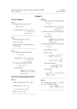 물성과소자 Ex문제까지 포함된 솔수션 (Semiconductor Physics and Devices: Basic Principles, 4th edition _ By D. A. Neamen) (Ch.01~Ch.09)-1페이지