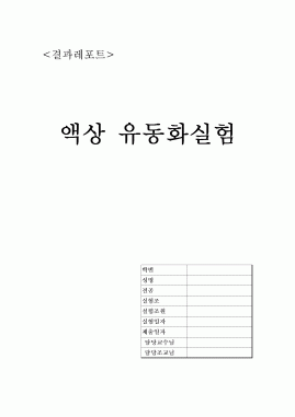  화학공학실험 액상유동화-1페이지