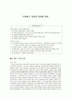 드레퓌스 사건의 전개와 의의-1페이지