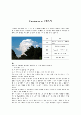 Cumulonimbus (적란운)-1페이지