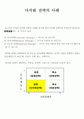  다각화 전략의 사례-1페이지