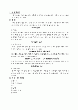 [실험] (예비) 용수철진자의 에너지보존 - 중력장에서 위치에너지의 변화를 용수철의 탄성에너지의 변화로 바꾸어 에너지 보존을 검토한다.-1페이지