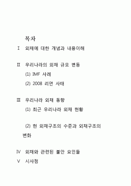 외채에 대한 개념과 내용 이해-1페이지