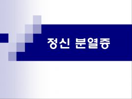 정신 분열증 -1페이지