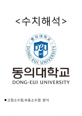 수치 해석-1페이지