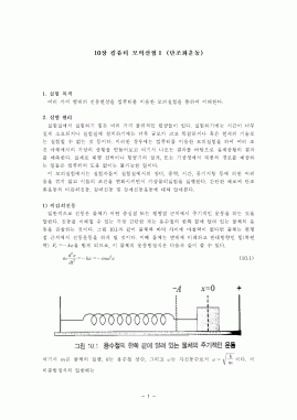 10장 컴퓨터 모의실험  (단조화운동) - 여러 가지 형태의 진동현상을 컴퓨터를 이용한 모의실험을 통하여 이해한다.-1페이지