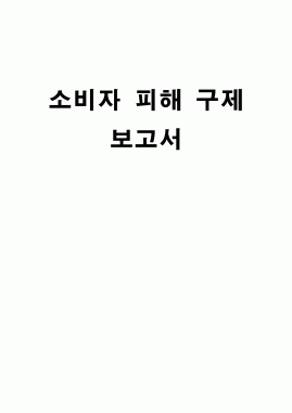  소비자피해구제 보고서-1페이지