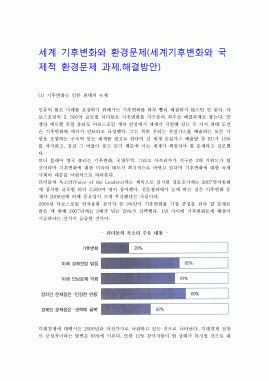 세계 기후변화와 환경문제 (세계기후변화와 국제적 환경문제 과제,해결방안)-1페이지