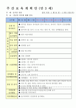 만3세 2월 설날/새로운준비 보육일지(보육실습일지)-1페이지