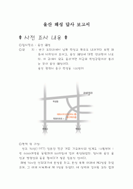 [기행문] 울산 왜성 답사 보고서-1페이지