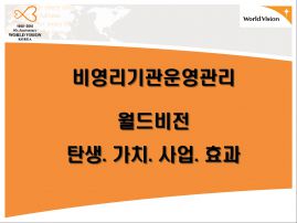  비영리기관운영관리 NGO 월드비전소개-1페이지