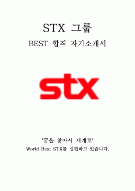 STX 그룹 자원개발 최신 BEST 합격 자기소개서!!!!-1페이지