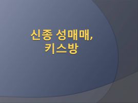 신종성매매, 키스방, 키스방현장조사,키스방 실태 및 분석,성매매특별법-1페이지