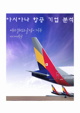 아시아나항공_ 기업분석, 항공운송업 특징,브랜드마케팅,서비스마케팅,글로벌경영,사례분석,swot,stp,4p-1페이지