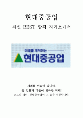  현대중공업 최신 BEST 합격 자기소개서!!!!-1페이지