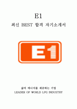 E1 최신 BEST 합격 자기소개서!!!!-1페이지