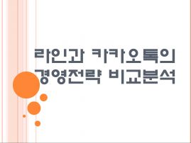 [모바일메신저시장] 라인과 카카오톡의 경영전략 비교분석 PPT자료-1페이지