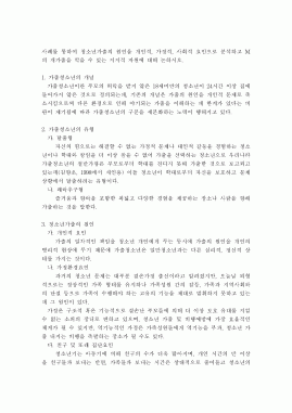 사례를 통하여 청소년가출의 원인을 개인적, 가정적, 사회적요인으로 분석하고 M의 재가출을 막을 수 있는 지지적 자원에 대해 논하시오-1페이지