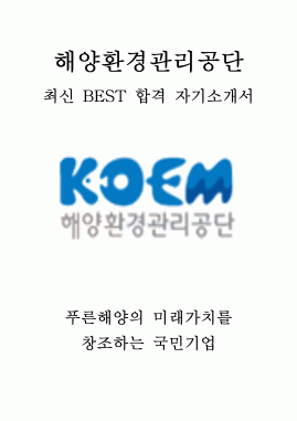 해양환경관리공단 KOEM 일반행정 6급 최신 BEST 합격 자기소개서!!!!-1페이지