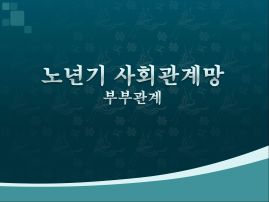  노년기 사회관계망(부부관계)-1페이지