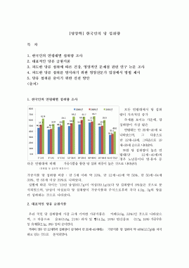 [영양학] 한국인의 당 섭취량-1페이지