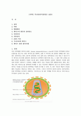 [의학] 후천성면역결핍증 에이즈(AIDS)-1페이지