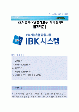 [IBK시스템 SW유지보수 자기소개서, 자소서] IBK시스템,IBK시스템자소서,IBK시스템자기소개서,IBK시스템자소서,IBK시스템자기소개서,IBK시스템자기소개서-1페이지