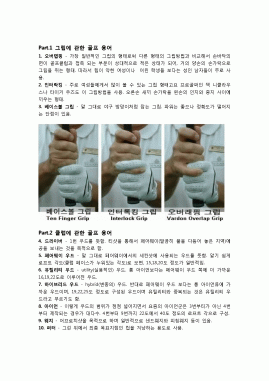 [구기 스포츠] 골프용어 (그립, 클럽, 필드, 점수에 관한 골프 용어)-1페이지