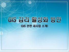 GIS 감리사업 활성화 방안 (GIS 관련 새사업 소개).ppt-1페이지