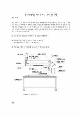 [유체역학] 레이놀즈수(Reynolds number) 실험 보고서-1페이지