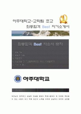 아주대학교 합격자소서[교학팀조교 합격자] 아주대학교 자기소개서,아주대학교 자소서,아주대학교 채용정보, 아주대학교-1페이지