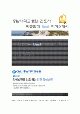 충남대학교병원 합격자소서[간호사 합격자] 충남대학교병원 자기소개서,충남대학교병원 자소서,충남대학교병원 채용정보, 충남대학교병원-1페이지