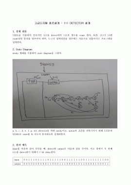  고급디지털 회로설계 - 111 DETECTOR 설계-1페이지