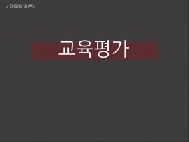 교육학개론 -교육평가에 관해-1페이지