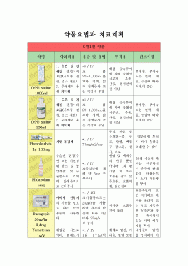  간호학 실습 - 뇌신경계 환자 약물요법과 치료계획-1페이지