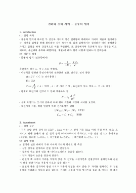 [물리학 실험] 전하와 전하 사이 - 쿨롱의 법칙-1페이지