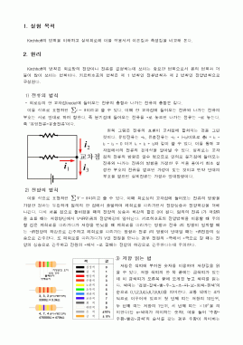  일반물리학 실험 - 키리히호프법칙 예비, 결과 보고서-1페이지