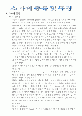 전기 소자의 종류 및 특성-1페이지