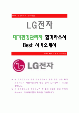 LG전자 [대기환경관리자 합격자] LG전자 자기소개서,LG전자 자소서,LG전자 채용정보,LG전자 자기소개서-1페이지