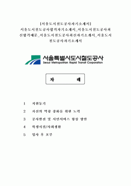 [서울도시철도공사 자기소개서] 서울도시철도공사합격자기소개서 서울도시철도공사최신합격예문 서울도시철도공사최신자기소개서 서울도시철도공사자기소개서-1페이지