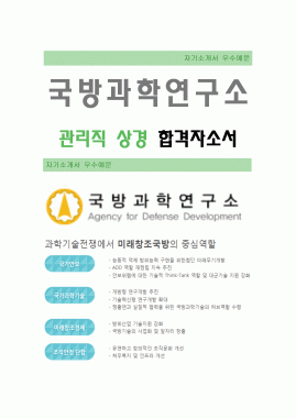 [국방과학연구소-관리직 상경 합격자] 국방과학연구소 자기소개서,국방과학연구소 자소서,국방과학연구소 채용정보-1페이지