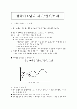  한국제조업의과거현재미래-1페이지