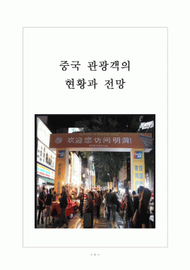 [중국인관광객]중국 관광객 현황과 향후 전망-중국 관광법으로 인한 영향 보고서-1페이지