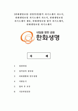 [한화생명보험-경영일반] 합격 자기소개서 자소서, 한화생명보험 자기소개서 자소서, 한화생명보험 자기소개서 샘플, 한화생명보험 합격 자기소개서, 한화생명보험 자기소개서-1페이지