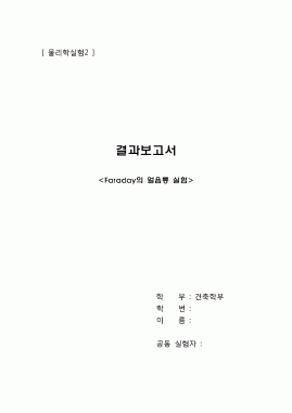 [물리학실험2] (결과) 페러데이(Faraday)의 얼음통 실험-1페이지