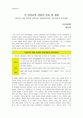  2007년 개정 유치원 교육과정, 표준보육과정, 누리과정의 언어교육-1페이지