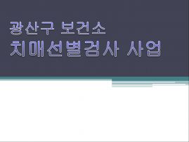  보건소 치매사업 발표-1페이지