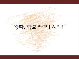 학교폭력,왕따(집단따돌림)의 원인,유형,사례분석과 대처방안 파워포인트 -1페이지